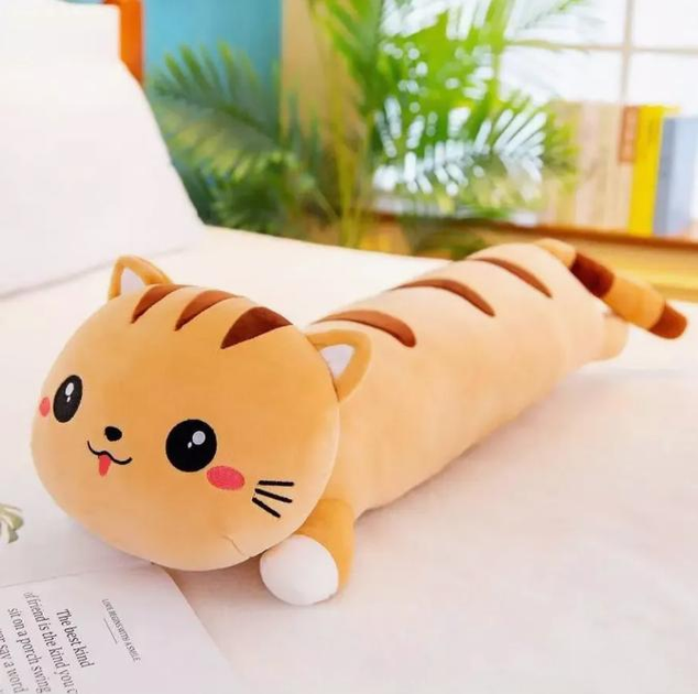 Мягкая игрушка-подушка 110 см Длинный лежачий кот батон – фото, отзывы ...