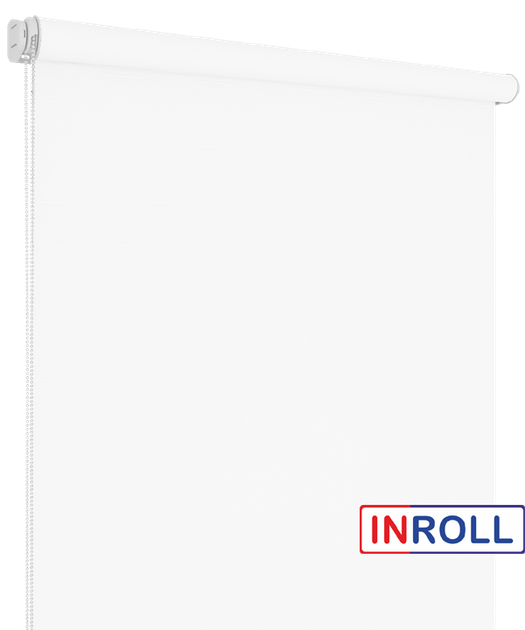 Ролета тканевая INROLL Есо-Mini Plus 90х165 см Len Белый 800 – фото ...