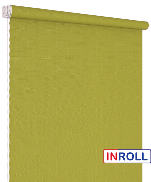 Ролета тканевая INROLL Есо-Mini Plus 125х165 см Len Зеленый 7383 – фото ...