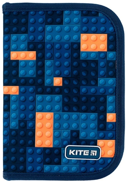 Пенал с наполнением Kite Blocks 20x14x3.9 см Синий (K24-622H-8) – фото ...