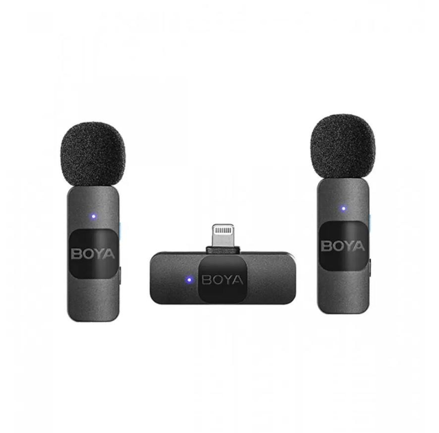 Профессиональный беспроводной петличный микрофон Boya BY-V2 для iPhone ...