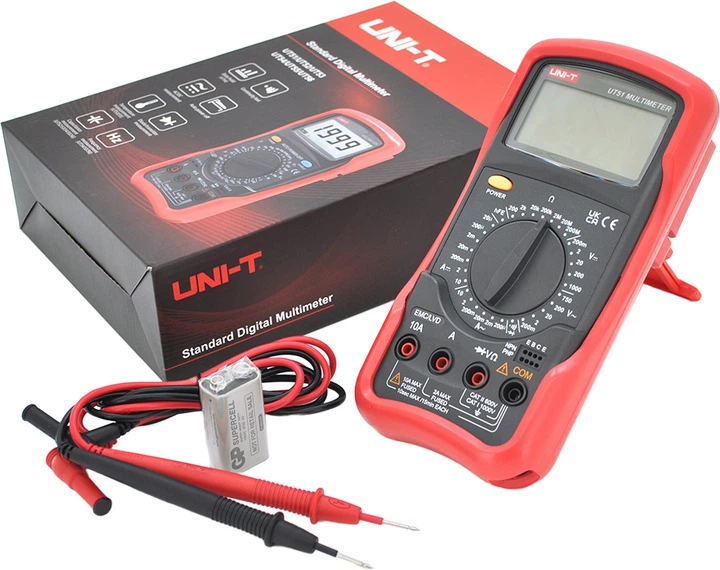 Мультиметр UNI-T UT51 V, A, R Красно-черный (YT02072) – фото, отзывы ...