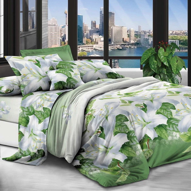 Комплект постельного белья Krispol двуспальный ЕВРО полиэстер 200x220 ...