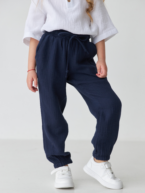Детские брюки-джоггеры для девочки Tair kids БР834 98 см Синие ...