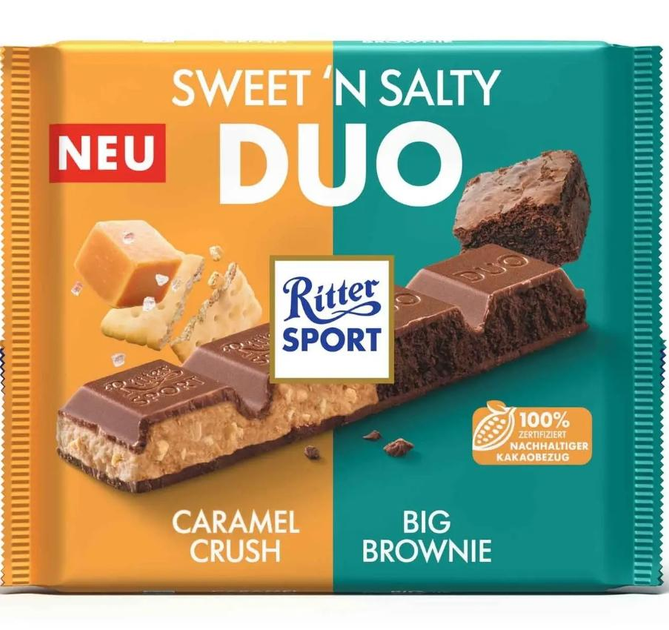 Шоколад Ritter Sport Sweet'n Salty Duo 218 г – купить в Украине ...