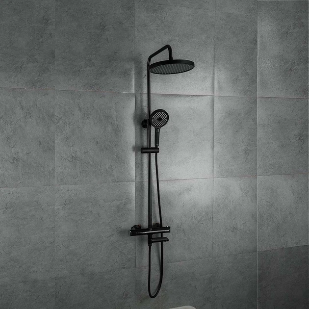 Душова система з термостатом GAPPO G2403-56, чорний/хром – фото, відгуки, характеристики в ...