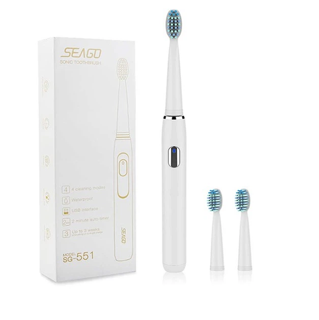 Электрическая зубная щетка SEAGO SG 551 Rechargeable Sonic White – фото, отзывы, характеристики ...