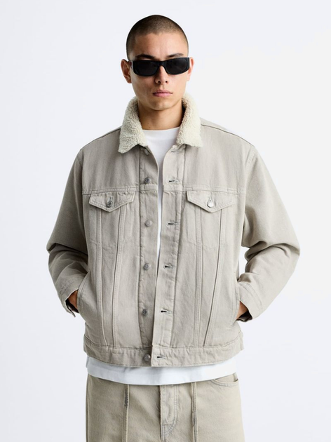 Джинсовая куртка мужская Zara 63491865 2XL Серая (1159801129 ...