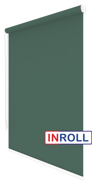 Ролета тканевая INROLL Есо-Standart 165х185 см Camila Темно-зеленый ...