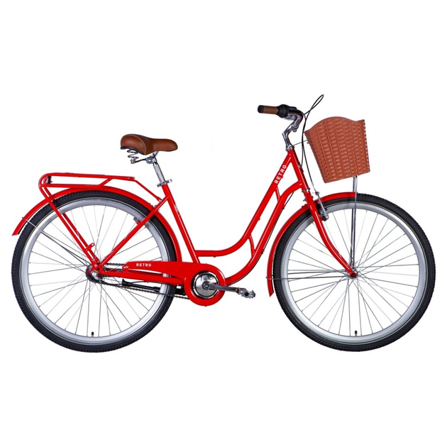 Велосипед ST 28" Dorozhnik RETRO планет. рама- " с багажником задн St с ...