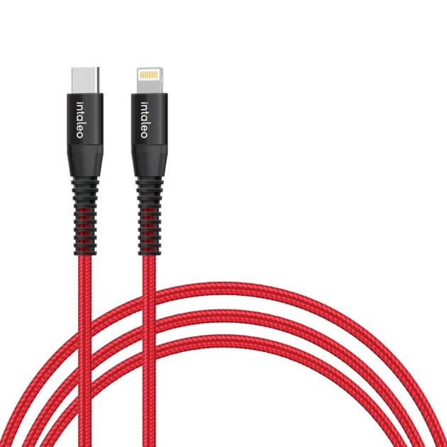 Дата кабель USB-C to Lightning 18W 1,2m CBRNYTL1 red Intaleo ...