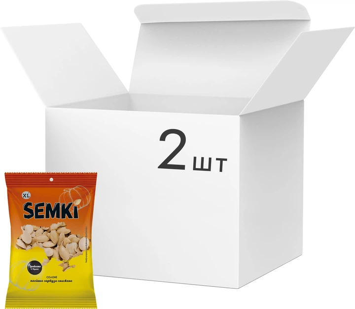 Упаковка семян тыквенных Semki жареных соленых 120 г х 2 шт (0.24 кг ...