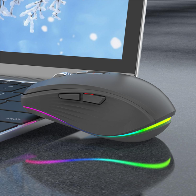 Мышка беспроводная FM FIT-3 USB+Bluetooth с RGB подсветкой на ...