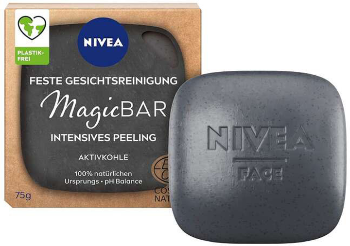 Твердое мыло для умывания лица Nivea Magicbar Exfoliating Charcoal Face