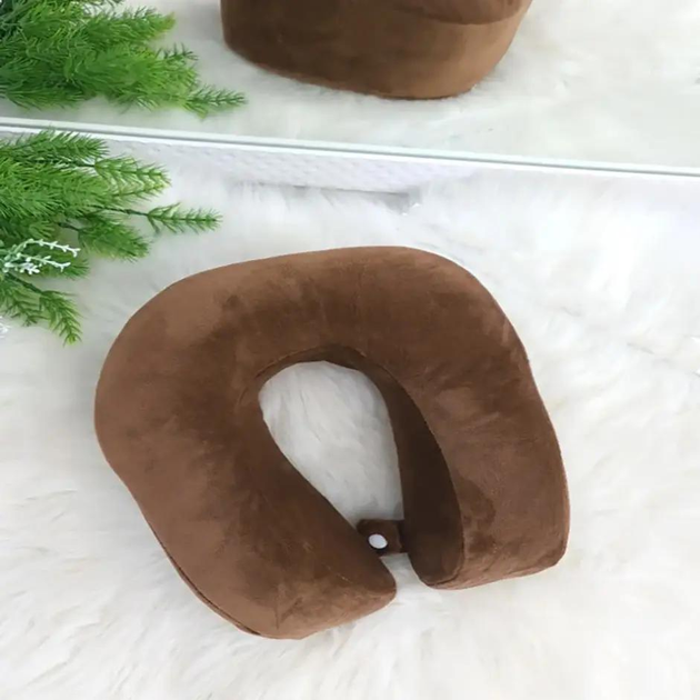 Ортопедична подушка-рогалик для подорожей Memory Foam 28 х 28 х 9 см ...