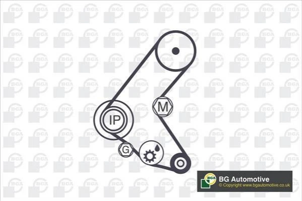 Комплект ГРМ BGA TB9540 Opel Astra, Combo, CORSA, Zafira, Meriva ...