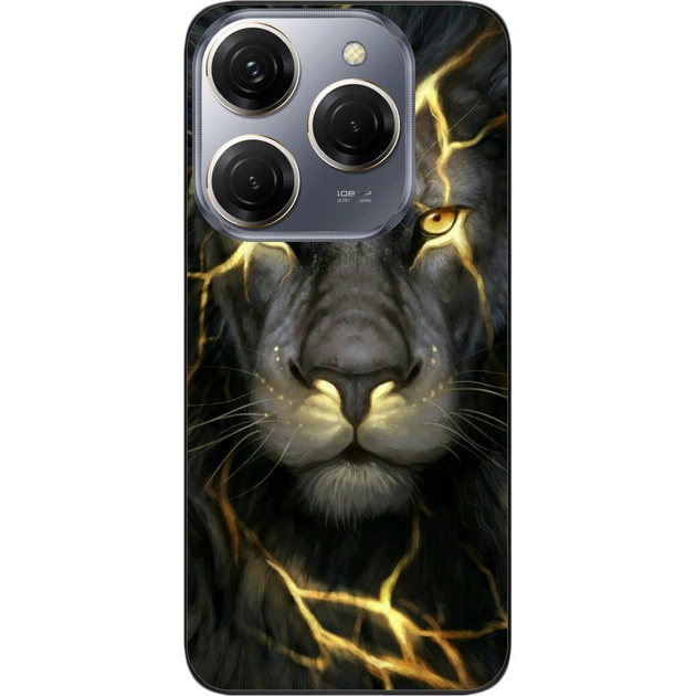 Силиконовый чехол SMTT для Tecno Spark 20 Pro (KJ6) с картинкой Лев ...