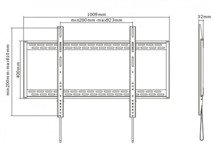 Кронштейн iTech PLB-100 60"-100" VESA:200x200,400x200,300x300,400x400 ...