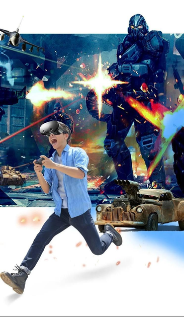 3D очки виртуальной реальности с контроллером, VR гарнитура для Google ...