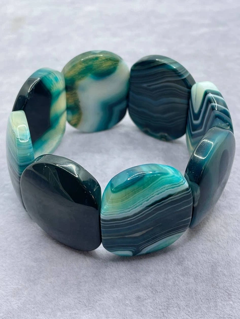 Агатовий браслет 18 см Синій 284 від продавця Tallya в інтернет магазині Rozetka Купити в