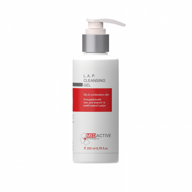 Очищувальний гель для жирної та комбінованої шкіри Medactive L.A.P ...
