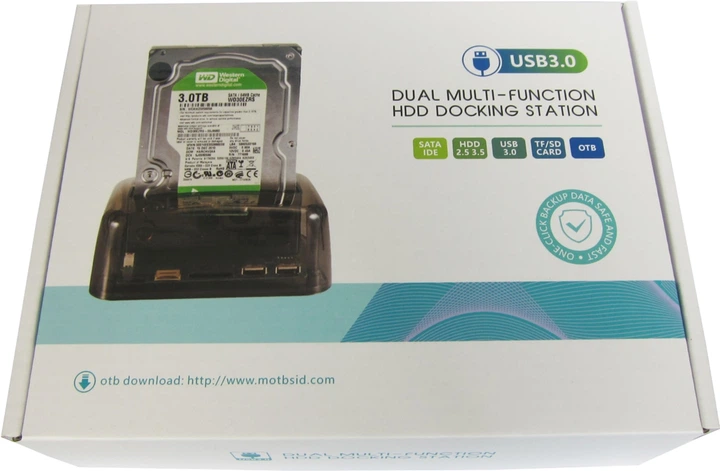 Док-станція Dynamode для 2х HDD 2.5"/3.5" SATA /IDE/SSD - USB3.0, хаб ...