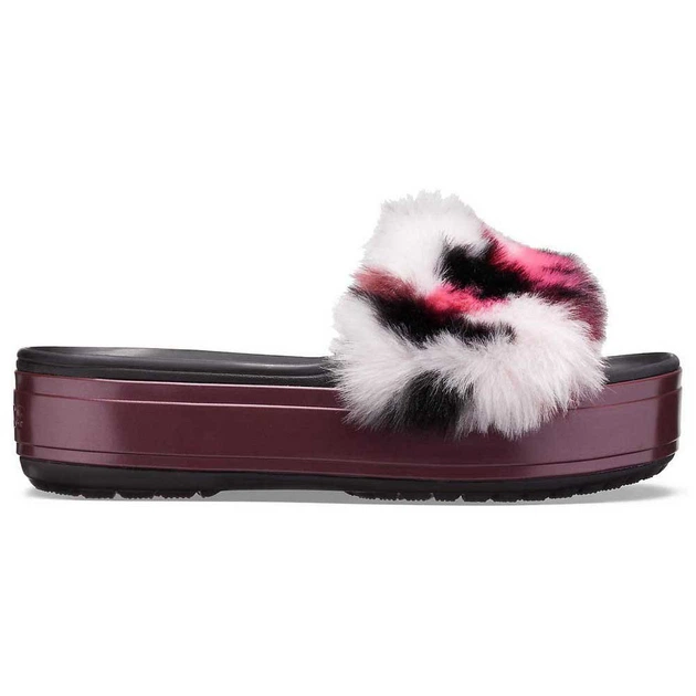 Шлепанцы Crocs Crocband Platform Slide So Luxe Black Burgundy M6W8\38 ...