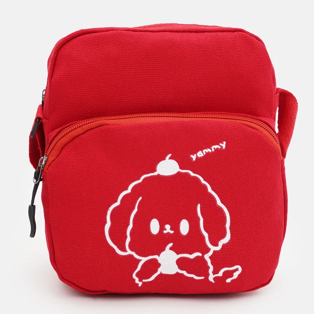 Сумка крос боді через плече жіноча тканинна маленька Traum 7214 442 Червона 4820072144428