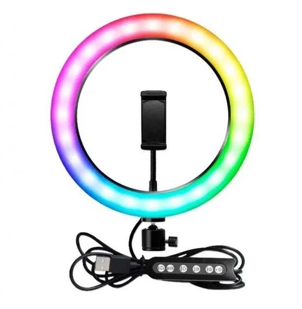 Кольцевая LED-лампа Ring Light MJ30 RGB 30 см для селфи с держателем телефона – фото, отзывы ...