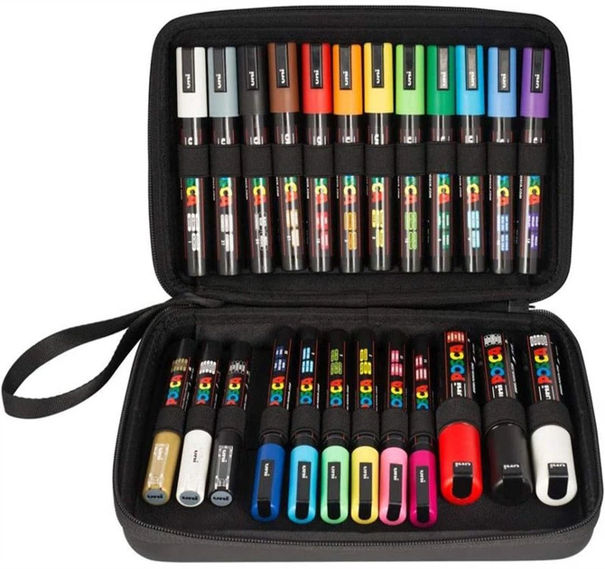 Набор маркеров Uni Posca Markers Mixed Suitcase 24 шт (3296280038803 ...