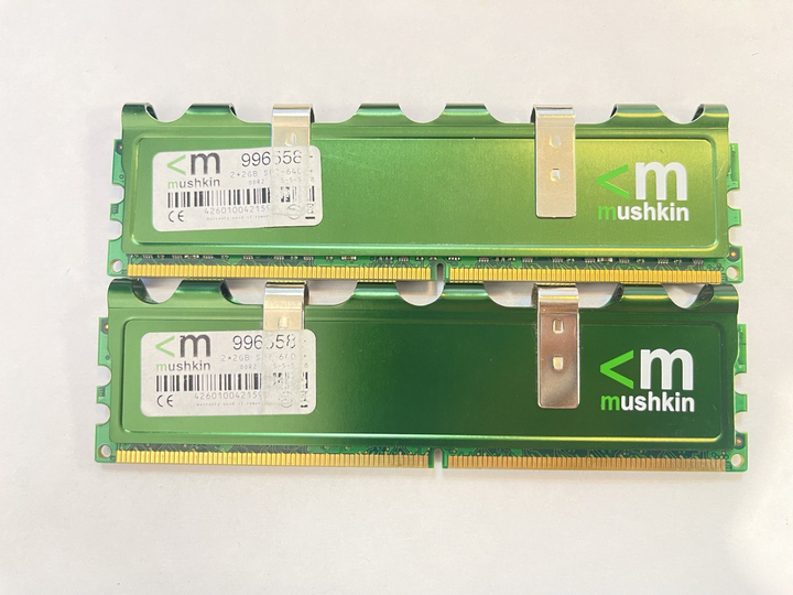 Оперативная память Mushkin Ddr2 4gb Kit 2 2gb 800mhz Pc3 6400 Б У