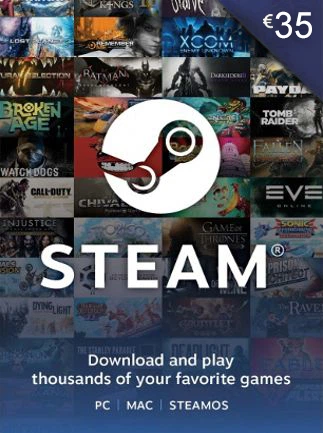 Steam Gift Card 35 EUR для ПК (Ключ активації Steam) регіон Весь світ ...