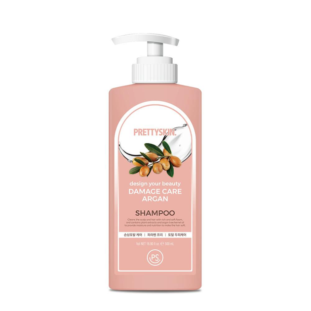 Питательный шампунь с аргановым маслом Prettyskin Damage Care Argan ...