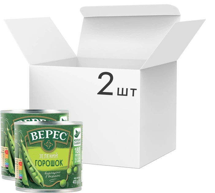 Упаковка горошку Верес зеленого 420 г х 2 шт 2023105405813 Rozetka Купити Упаковка горошку