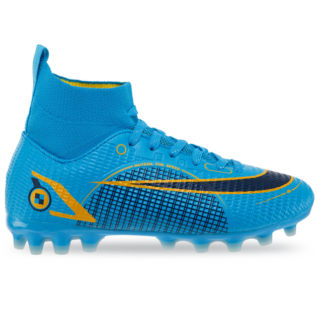 Бутсы футбольные с носком Zelart 2588 размер 38 Blue-Deep Blue-Gold от ...