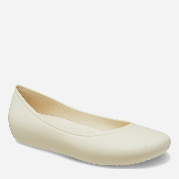 Женские балетки Crocs Brooklyn Flat 209384-160 36-37 (W6) 22 см Бежевые ...