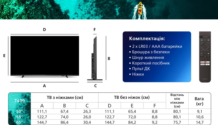 Телевізор Philips 55" 55PUS7409/12 купити в інтернет-магазині ROZETKA ...