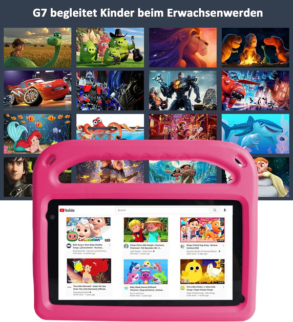 Планшет 7" Goodtel G7 7/64Gb 4 ядра Android 13 Рожевий – фото, відгуки ...