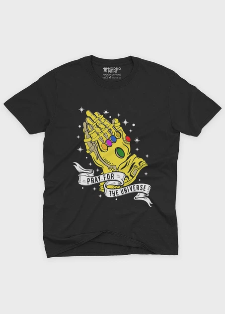 Футболка для хлопчика MODNO з принтом супезлодія - Танос 122-128 см Чорний (TS001-1-BL-006-019 ...