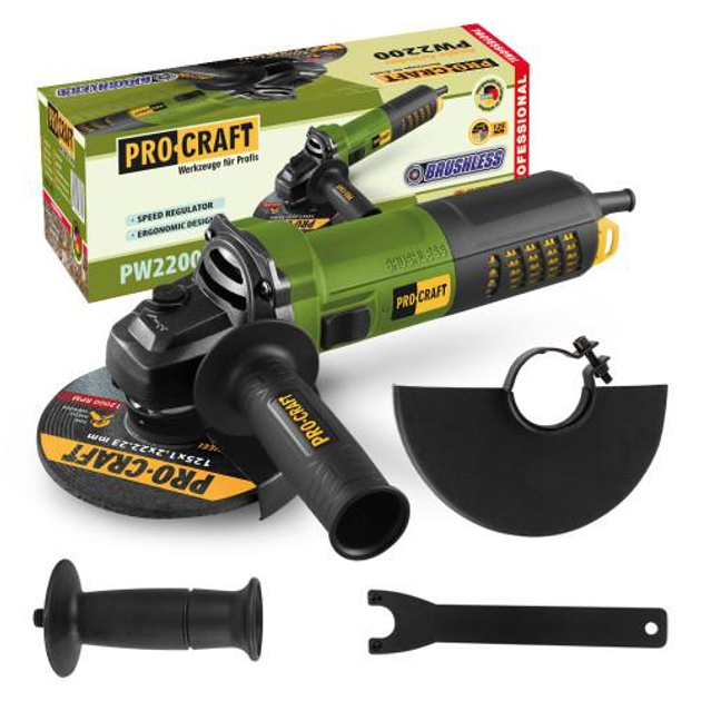 Болгарка Procraft PW2200 (125 мм, бесщеточная) – фото, отзывы ...