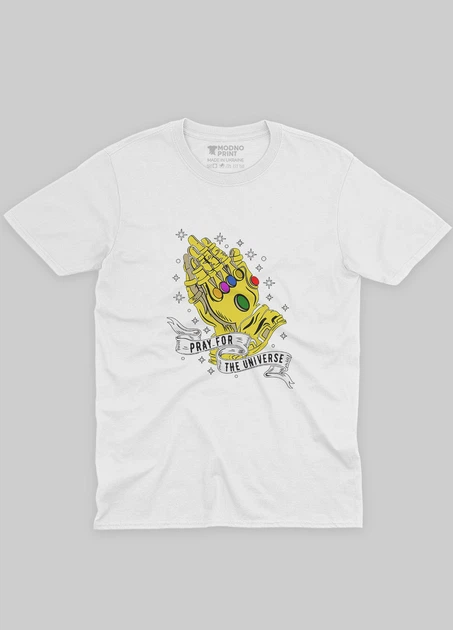 Жіноча футболка MODNO з принтом супезлодія - Танос XXL Білий (TS001-1-WHI-006-019-016-F) от ...