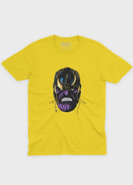 Жіноча футболка MODNO з принтом супезлодія - Танос S Жовтий (TS001-1-SUN-006-019-006-F) от ...