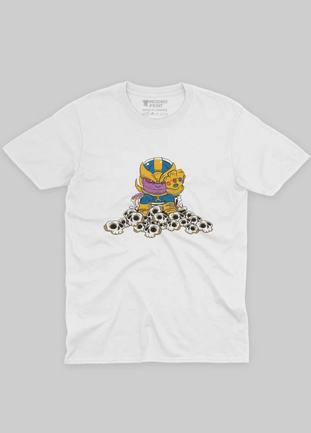 Жіноча футболка MODNO з принтом супезлодія - Танос XXL Білий (TS001-1-WHI-006-019-004-F) от ...