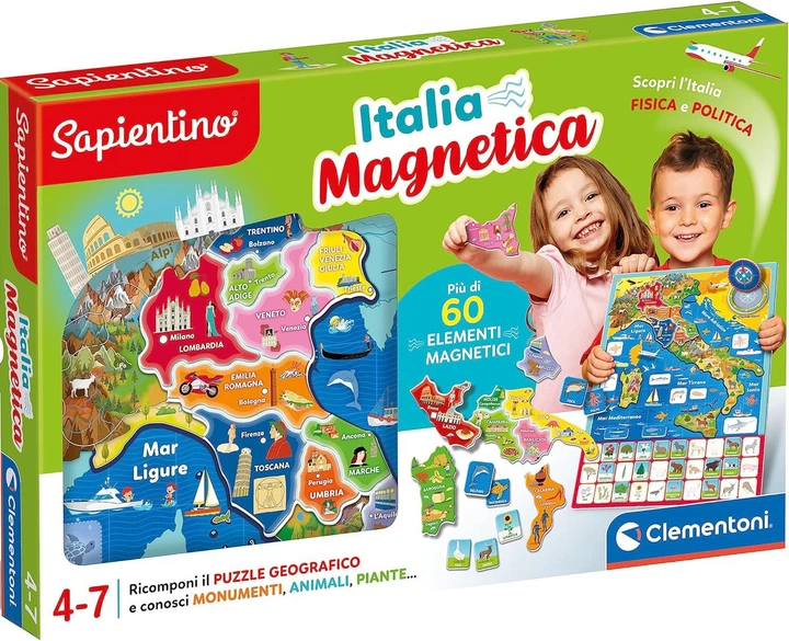 Пазл магнитный Clementoni Sapientino Magnetic Italy 60 деталей ...