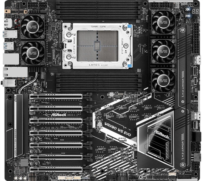 Материнская плата ASRock WRX90 WS EVO (sTR5, AMD WRX90, PCI-Ex16 ...