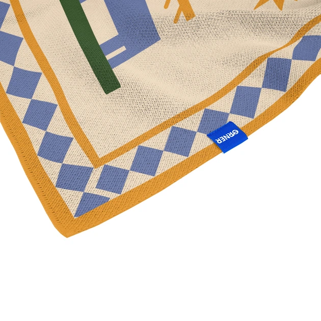 Плед Orner Дерево життя Бежевий Односпальний 130х170 см В'язаний (orner ...