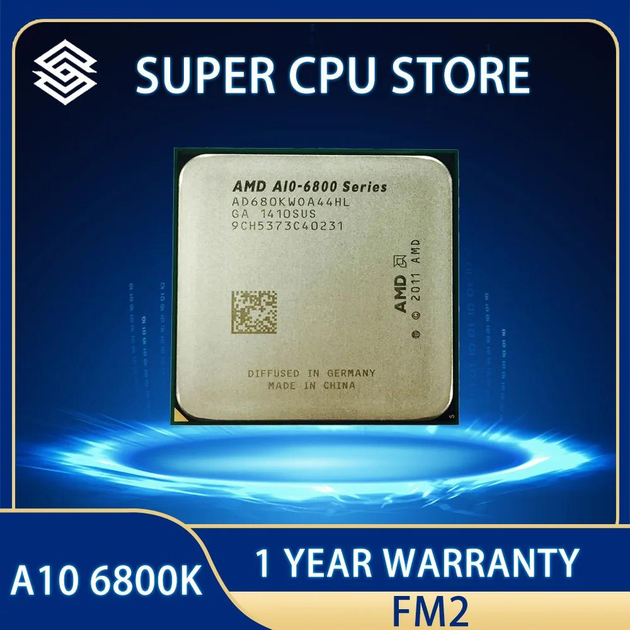 Процесcор AMD A10-6800K 4.4 GHz. 4 ядра/4 потока. Socket FM2. Tray ...