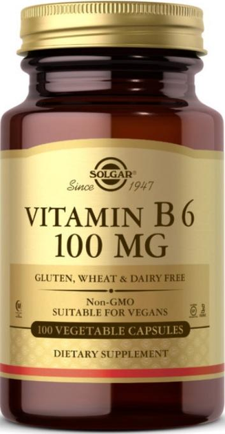 Витамин Б6 Solgar Vitamin B6 100 mg 100 veg caps – фото, отзывы ...