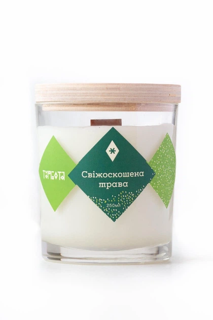 Ароматична свічка Turbota Candles Свіжоскошена Трава 145 г 9 см купити онлайн на Rozetka