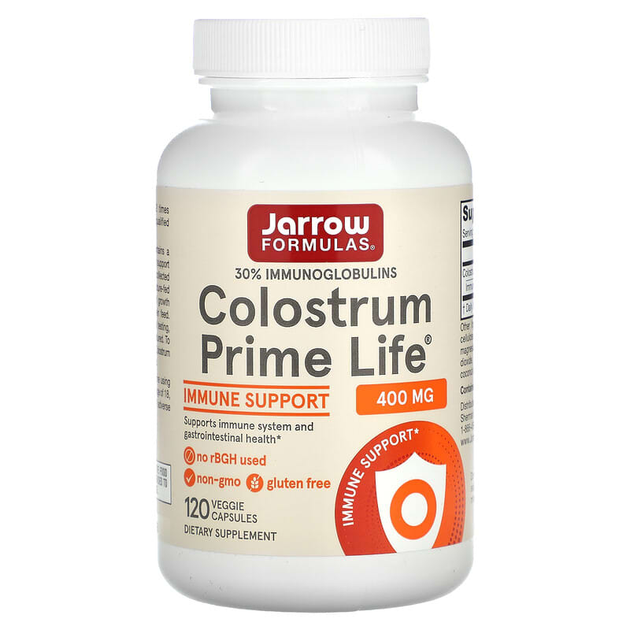 Jarrow Formulas, Prime Life, молозиво, 400 мг, 120 рослинних капсул ...